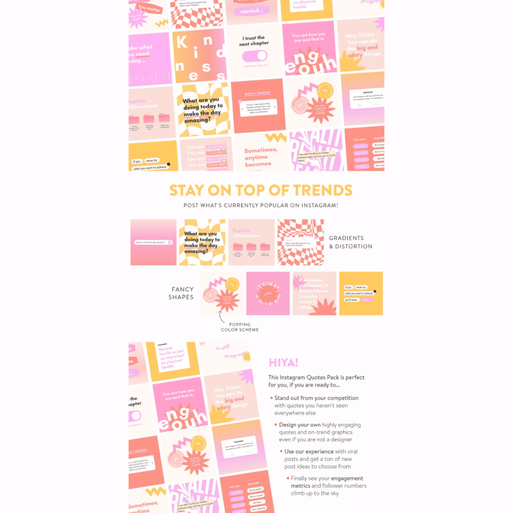 Fancy Instagram Quote Post Templates – MasterBundles