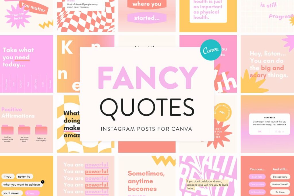 Fancy Instagram Quote Post Templates – MasterBundles