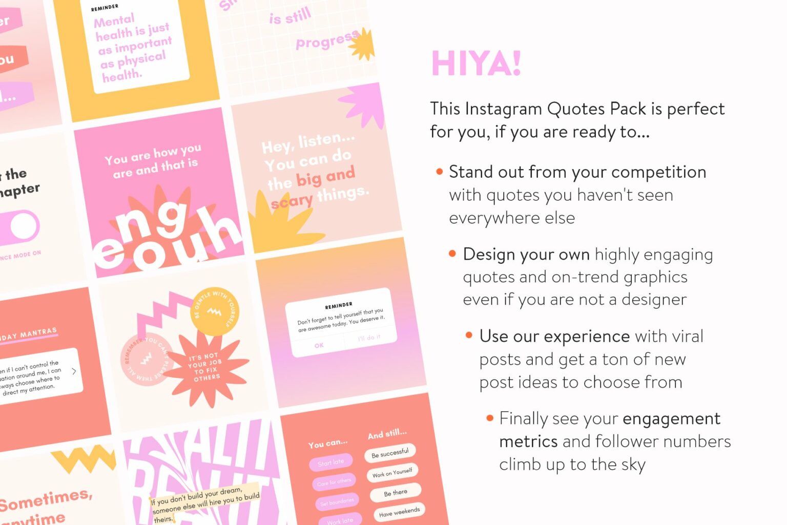Fancy Instagram Quote Post Templates – MasterBundles