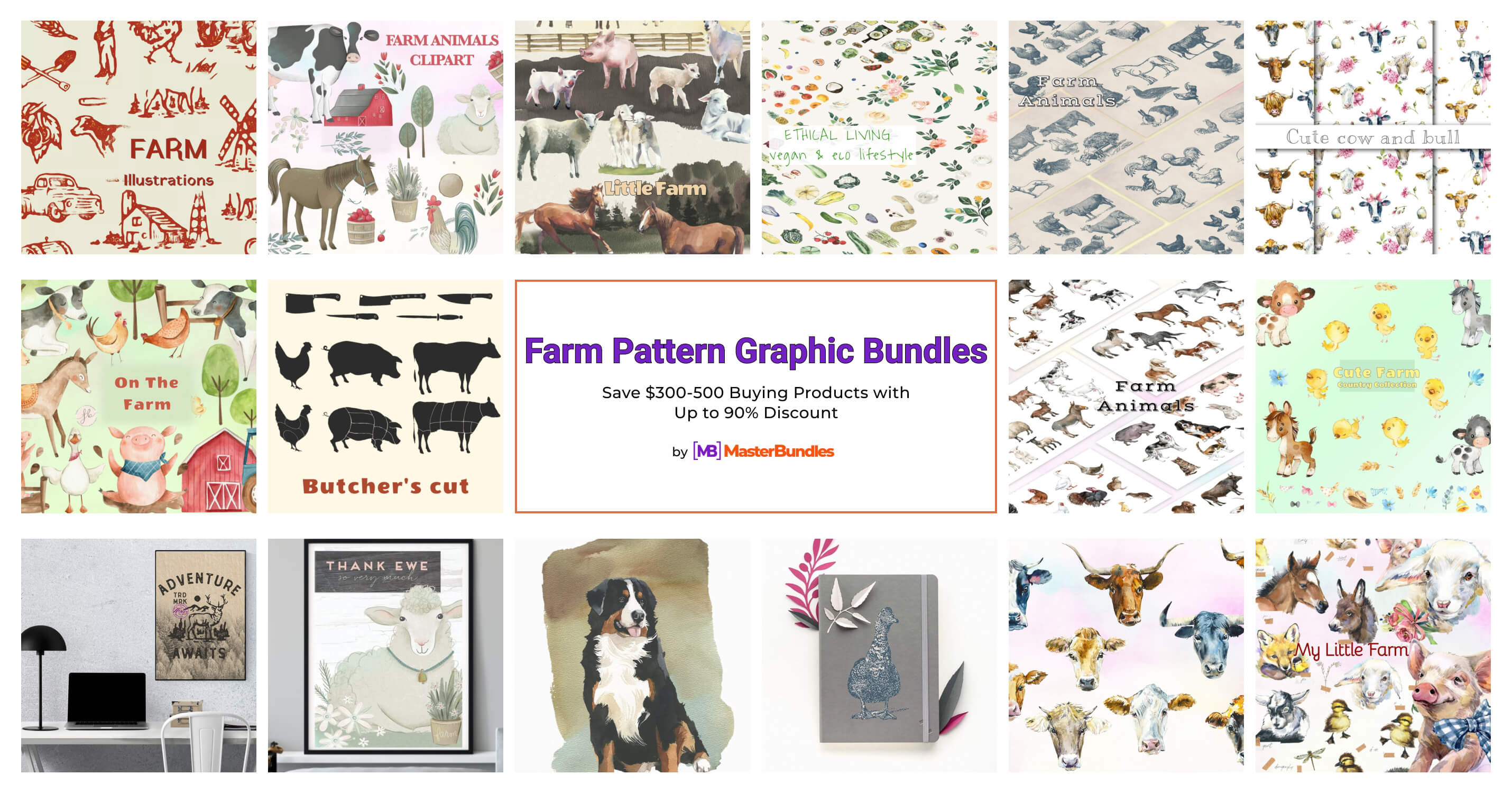 12+ Farm Pattern Graphic Bundles for 2025 - MasterBundles
