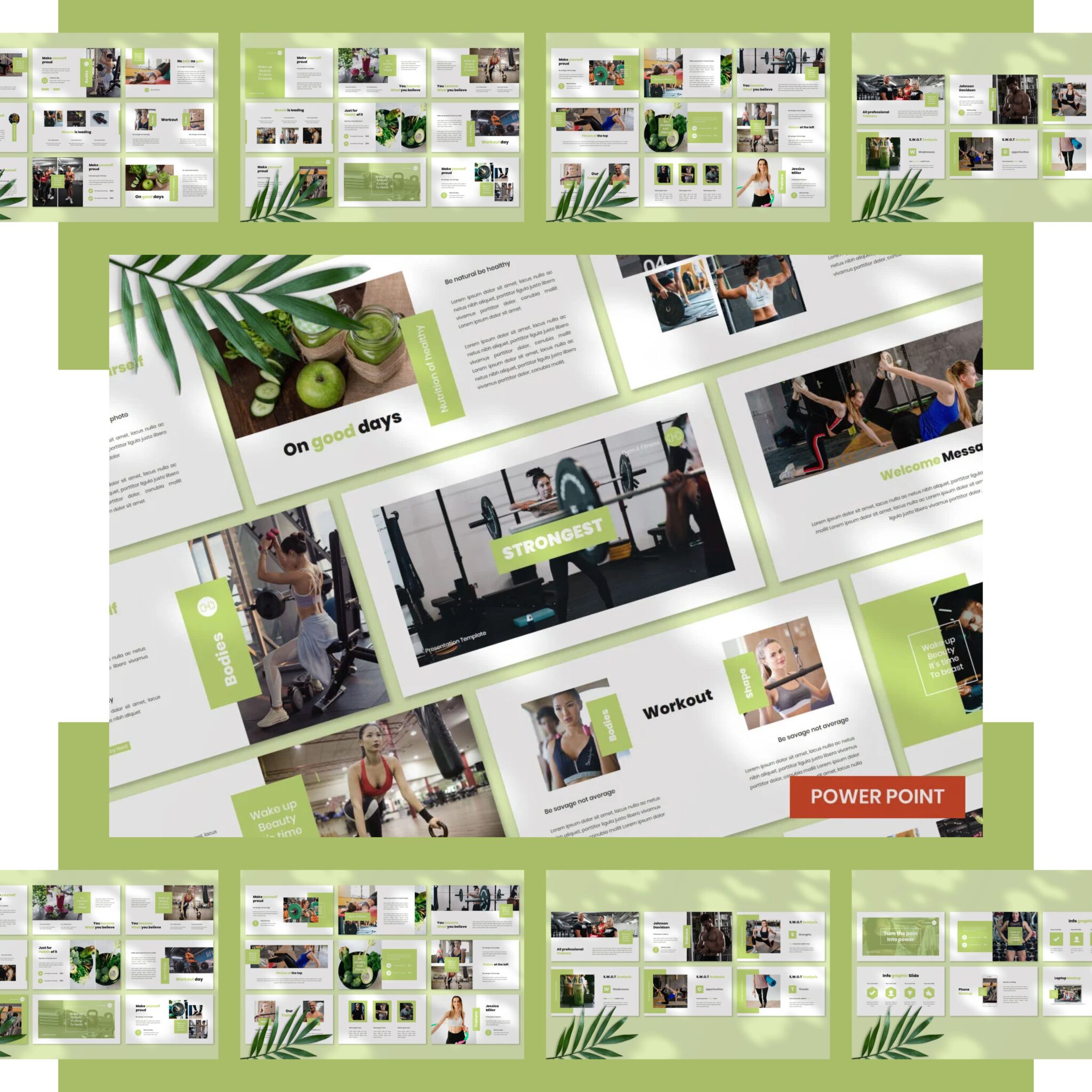 Fitness & Gym Presentation Template – MasterBundles