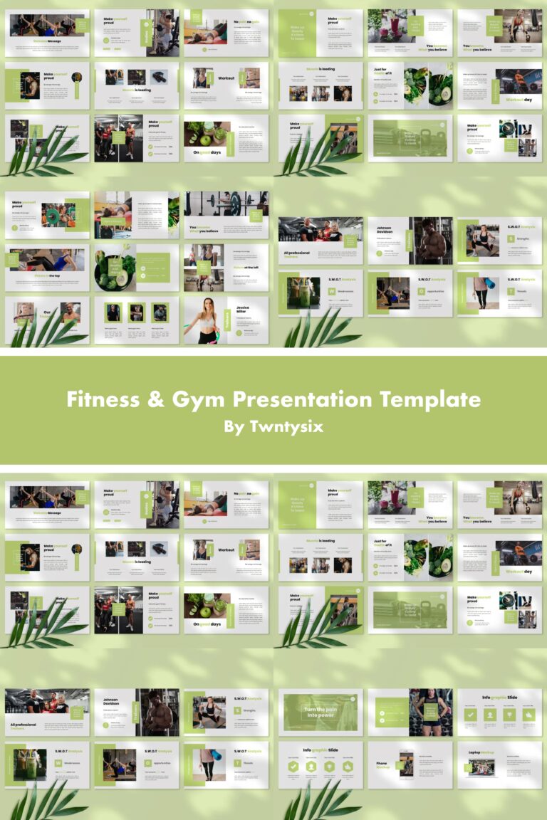 Fitness & Gym Presentation Template – MasterBundles