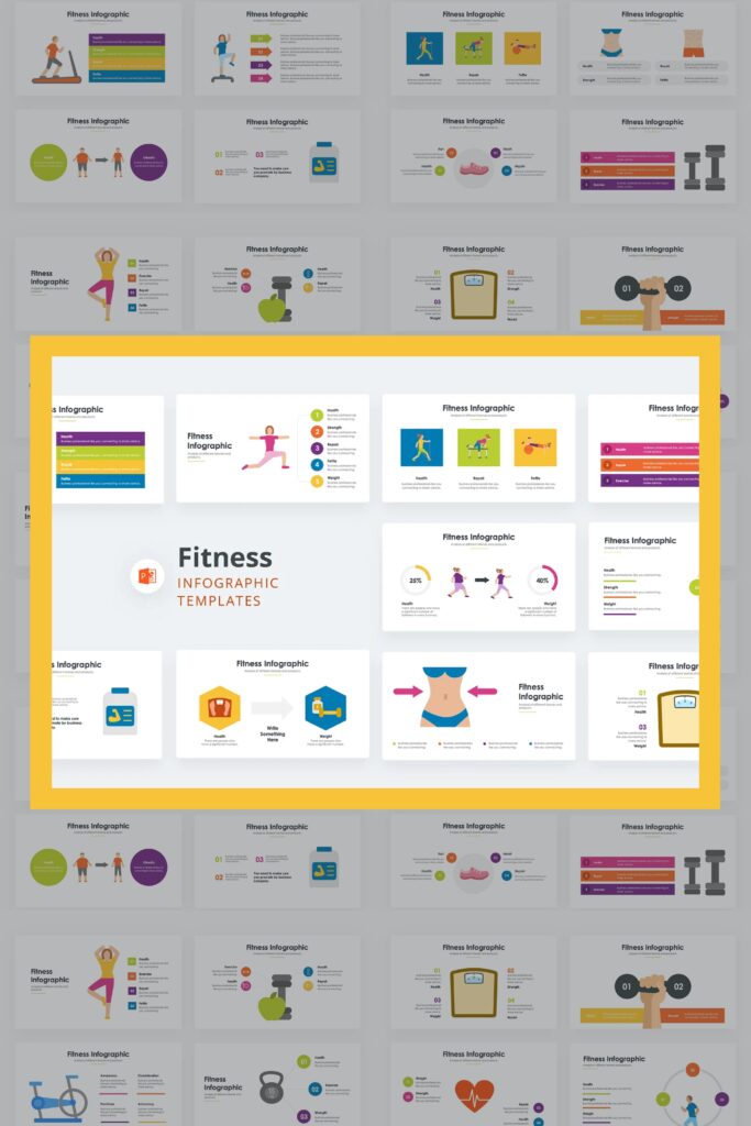 Fitness Infographics - PowerPoint – MasterBundles
