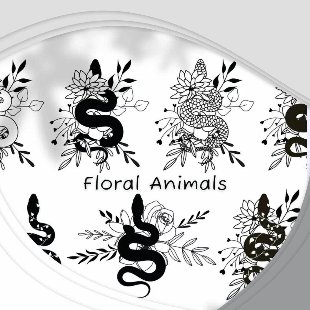 Floral Animals, Flower Animals SVG Bundle – MasterBundles