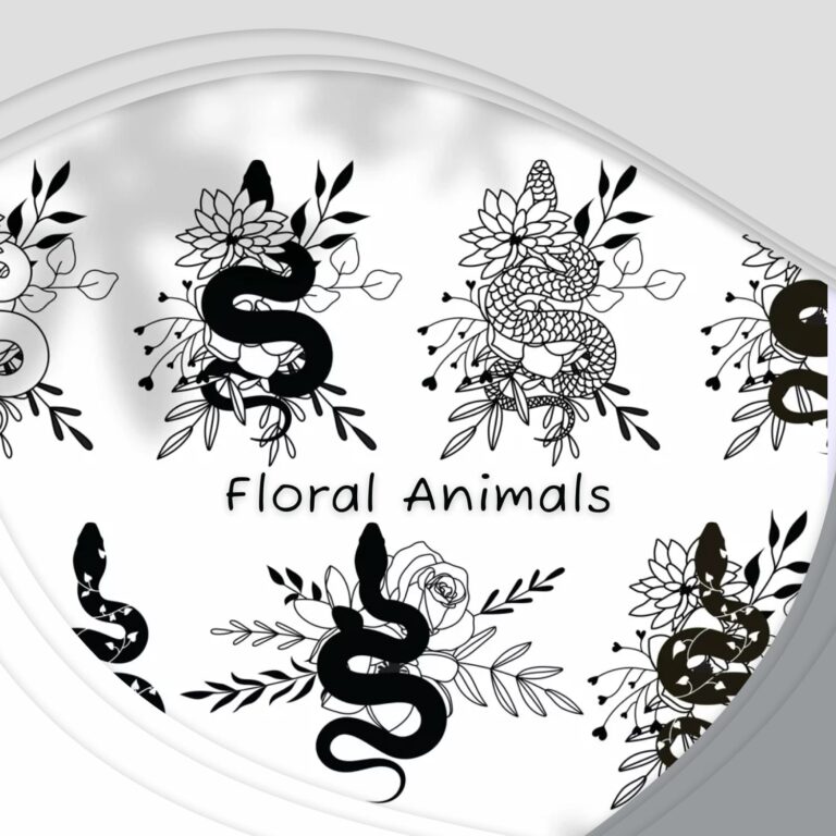 Floral Animals, Flower Animals SVG Bundle – MasterBundles