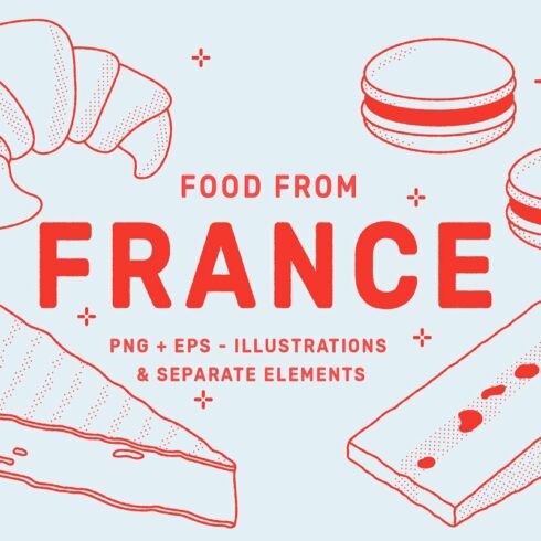 French Food Vector Illustration | Master Bundles