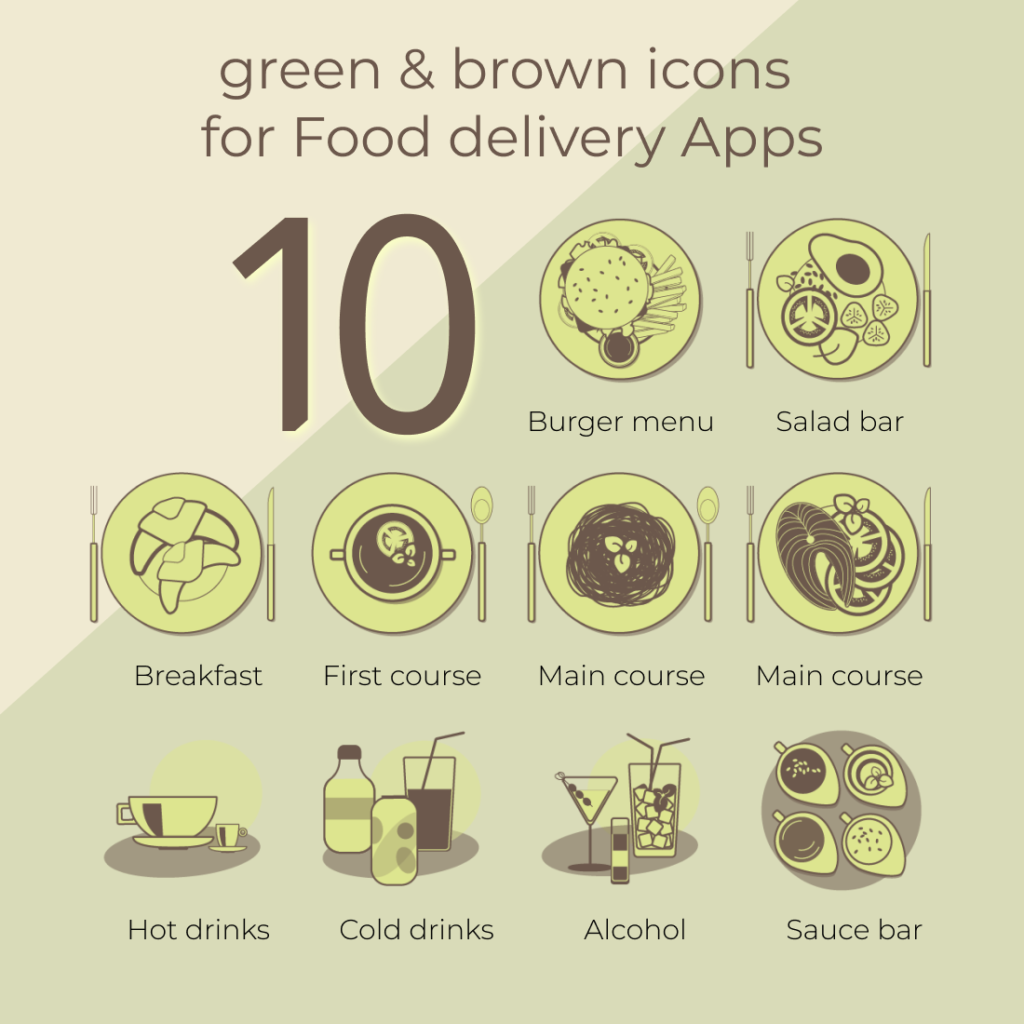 10 Food Icons for your Apps - MasterBundles