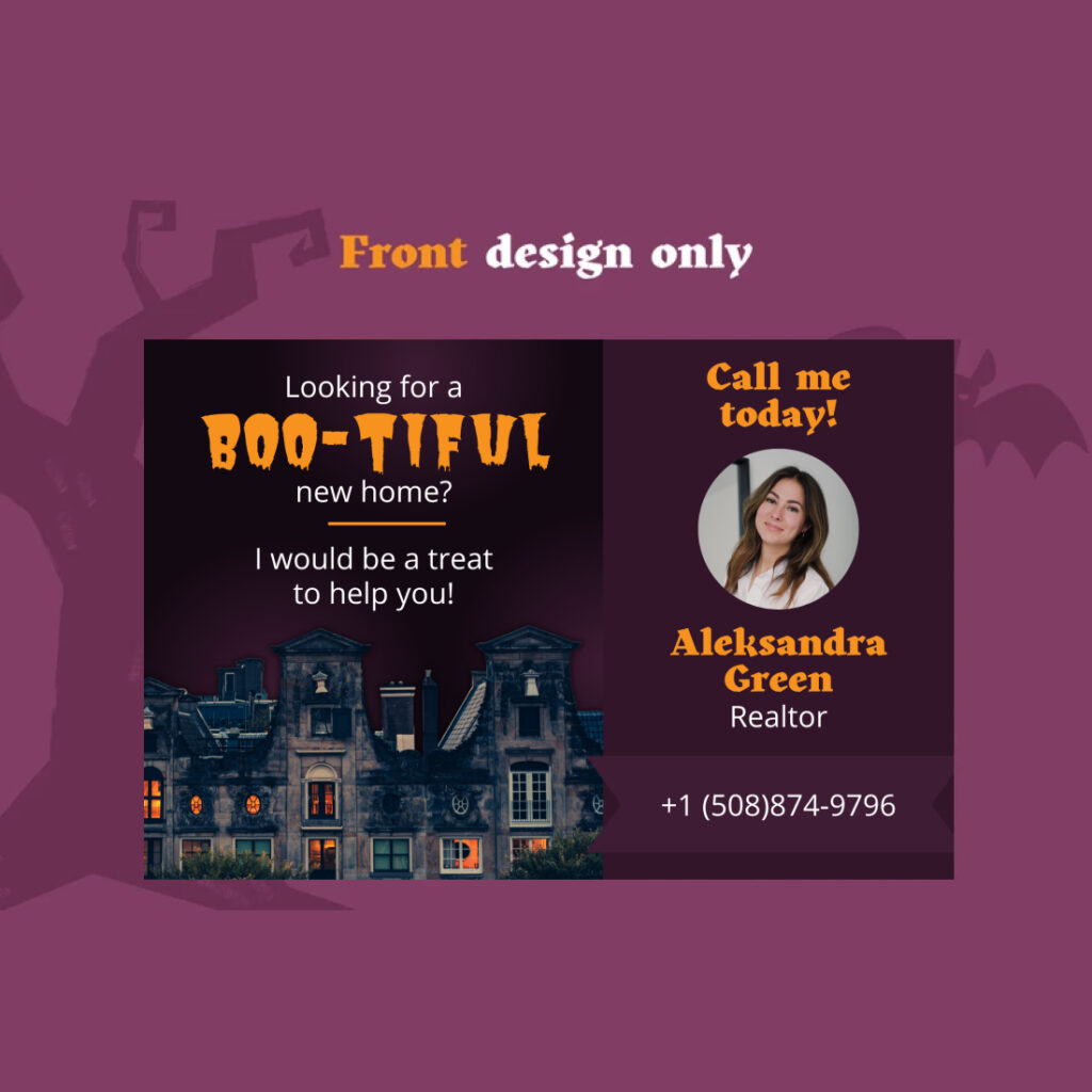 Halloween Real Estate Postcard - MasterBundles