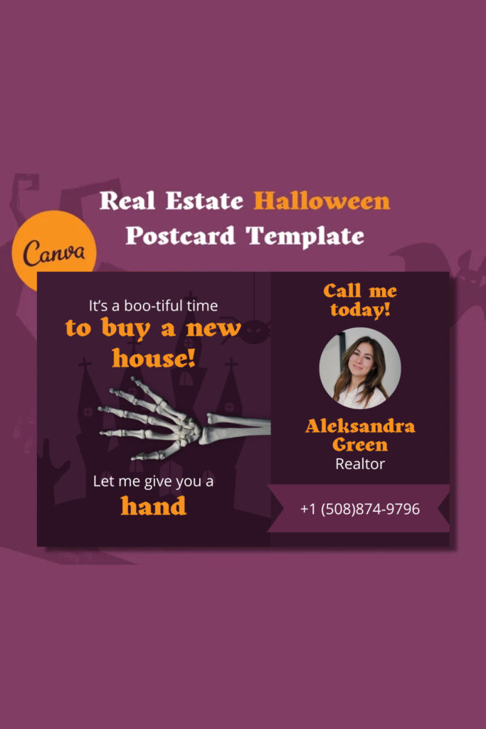 Halloween Real Estate Postcard Template - MasterBundles