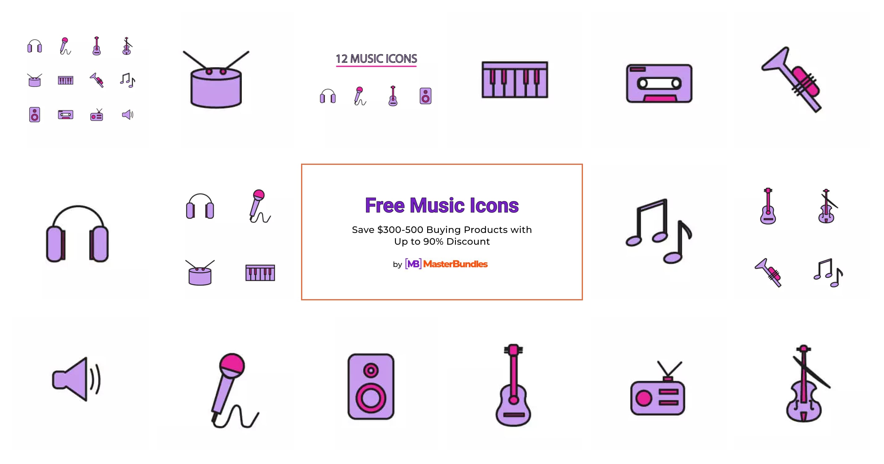 4+ Free Music Icons for 2025 - MasterBundles