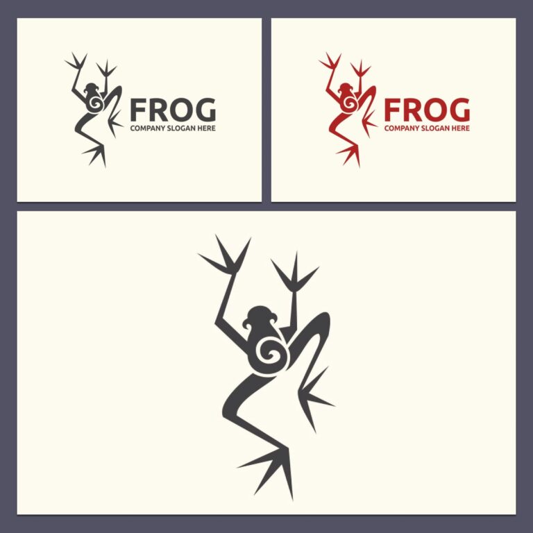 Frog Cartoon Logo Mascot – MasterBundles