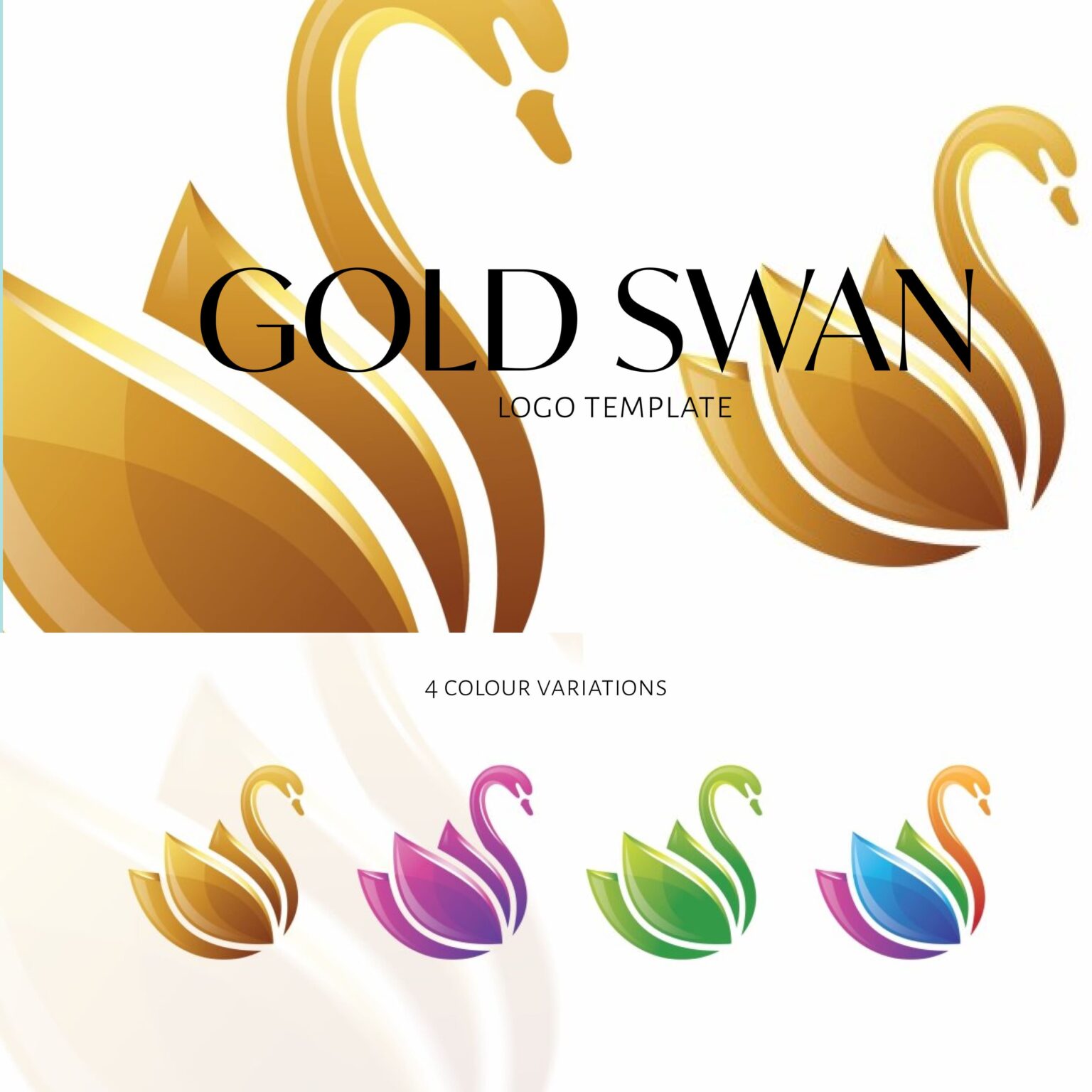 Gold Swan - Logo Template – MasterBundles
