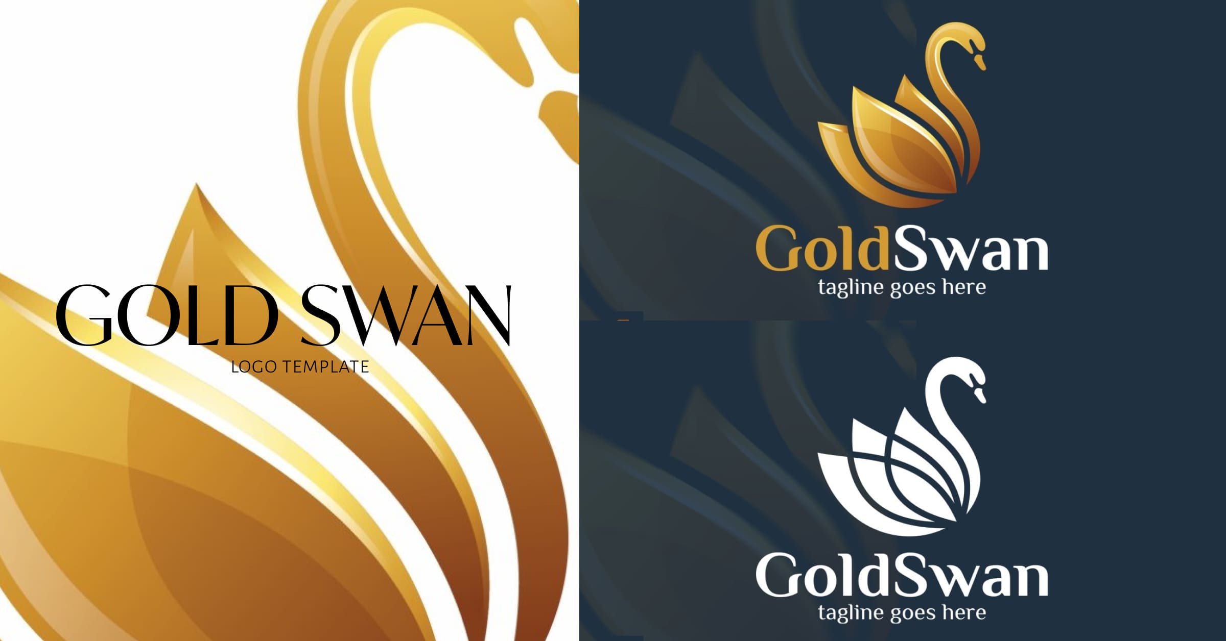 Gold Swan - Logo Template – MasterBundles