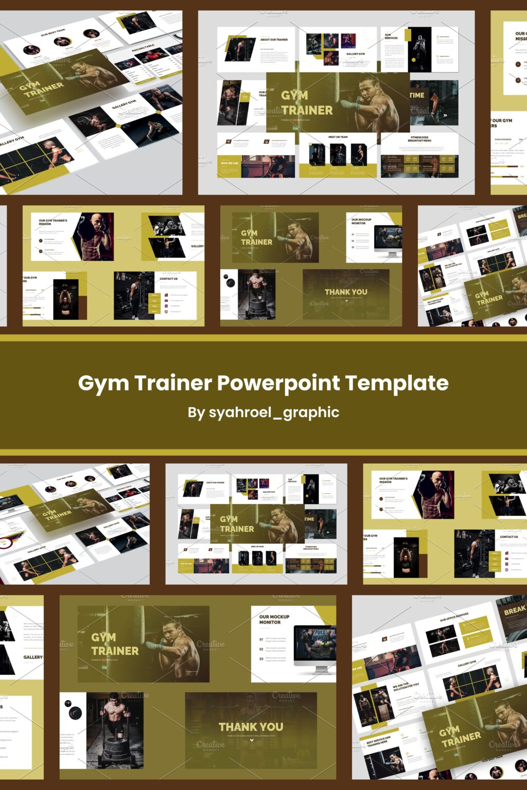 Gym Trainer Powerpoint Template – MasterBundles