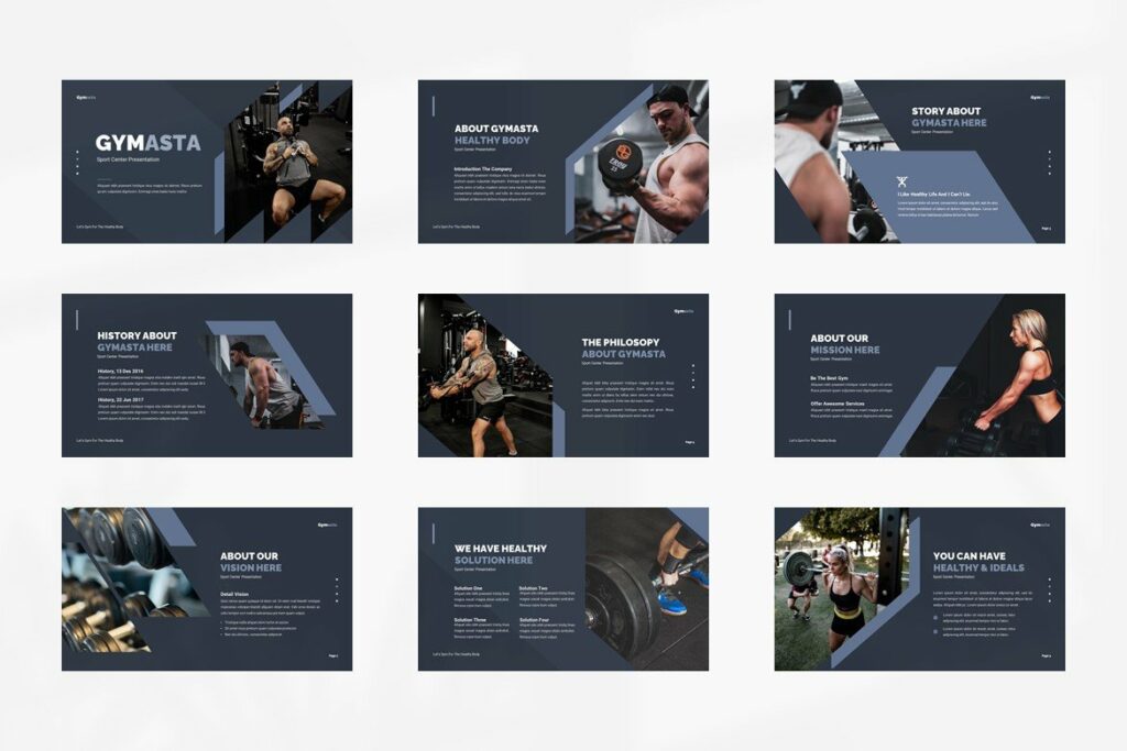 Gymasta Healthy Body - PowerPoint UP – MasterBundles