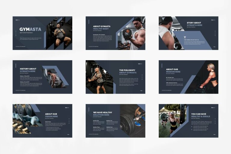 Gymasta Healthy Body - PowerPoint UP – MasterBundles