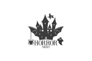 9 spooky black & white Halloween monograms - MasterBundles