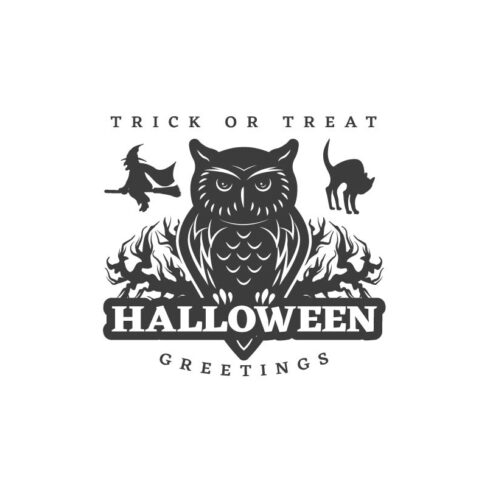 9 spooky black & white Halloween monograms - MasterBundles