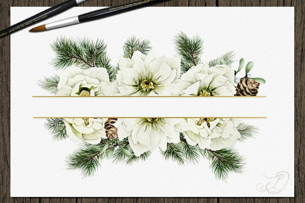 Helleborus Geometric Frames Clip Art – MasterBundles
