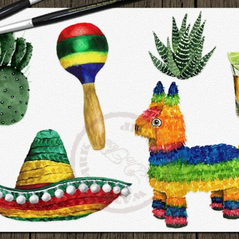 Mexico Watercolor Illustration | Master Bundles