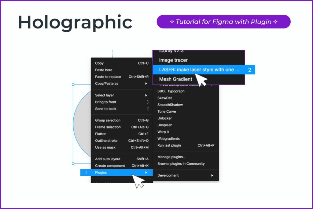 Holographic Gradient & Neon Ball Figma Tutorial with Video