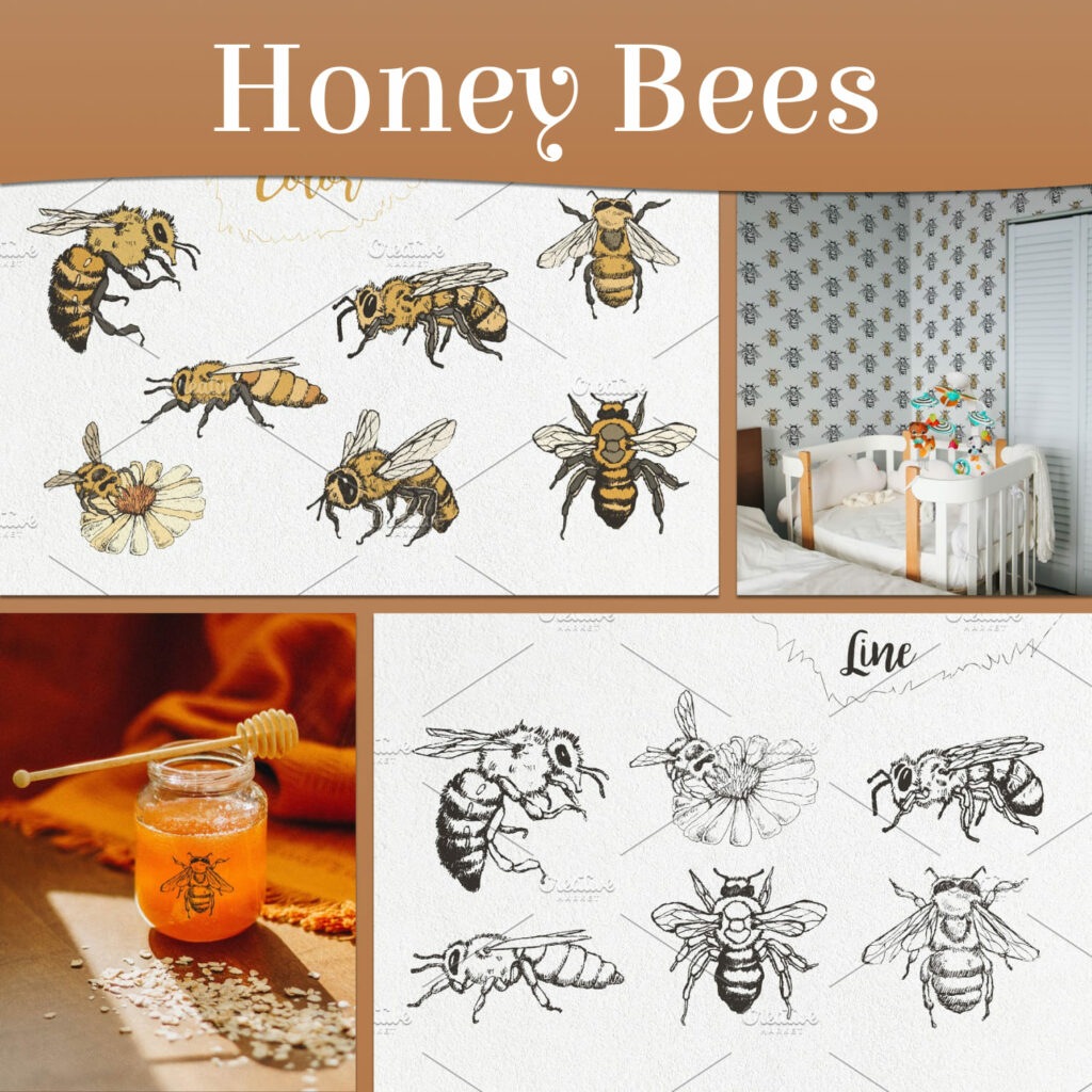 Bumble Bee Clipart PNG Insect Honey – MasterBundles