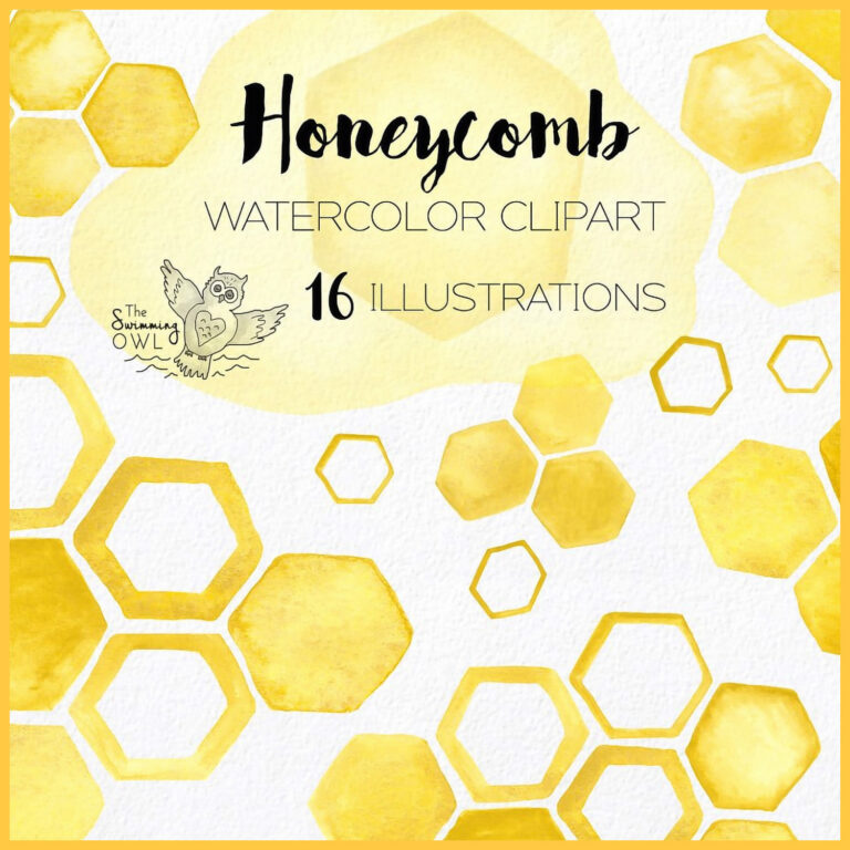 Honeycomb Watercolor Clipart – MasterBundles