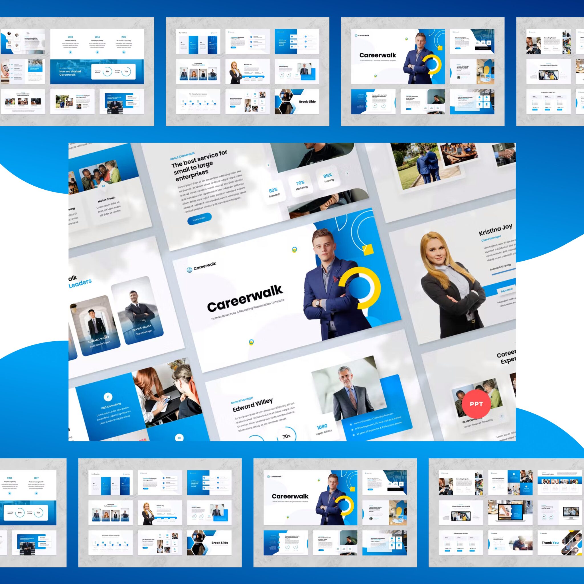 Human Resources & Recruiting PowerPoint Template – MasterBundles