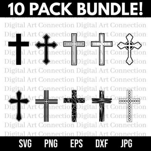 10 Pack Cross SVG Bundle – MasterBundles