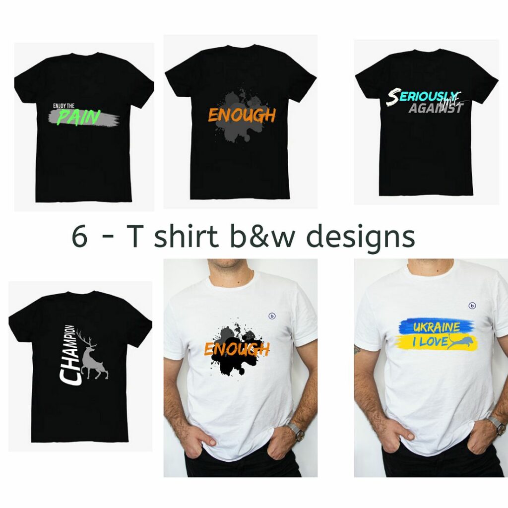 6 T shirt designs bundle for Men & boys. - MasterBundles
