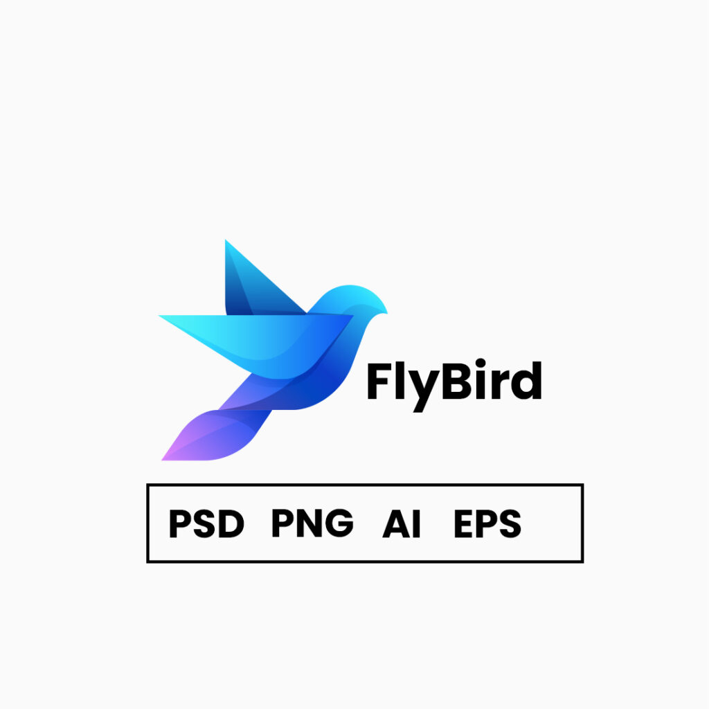 Gradient Bird Logo - MasterBundles