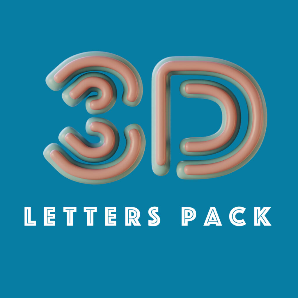 3D Letters Pack - MasterBundles