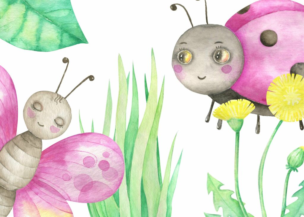 Watercolor Insects Clipart | Snail Ant Dragonfly Butterfly – MasterBundles