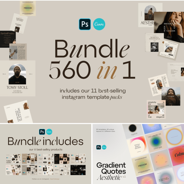 Instagram BUNDLE - Canva & PS – MasterBundles