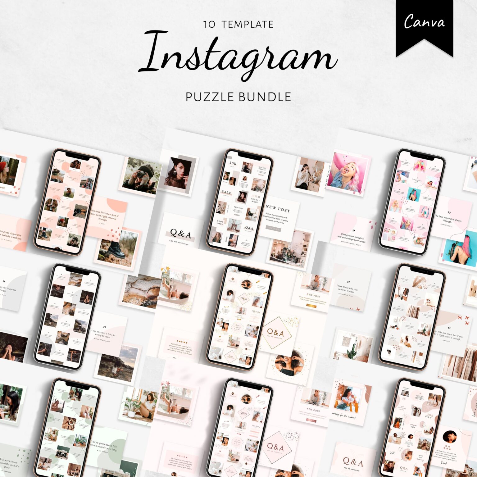 Silvia Instagram Puzzle | CANVA – MasterBundles