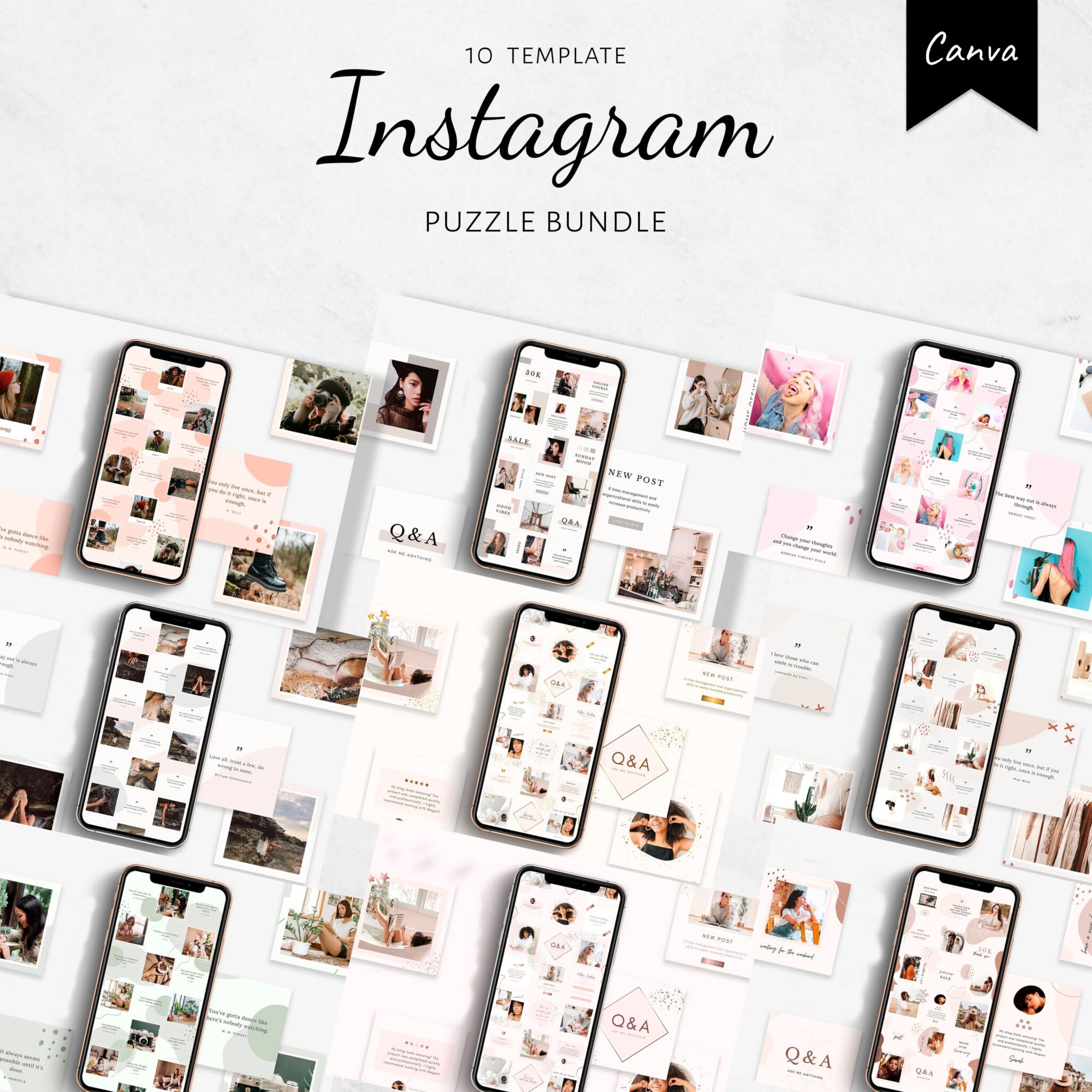 Silvia Instagram Puzzle | CANVA – MasterBundles