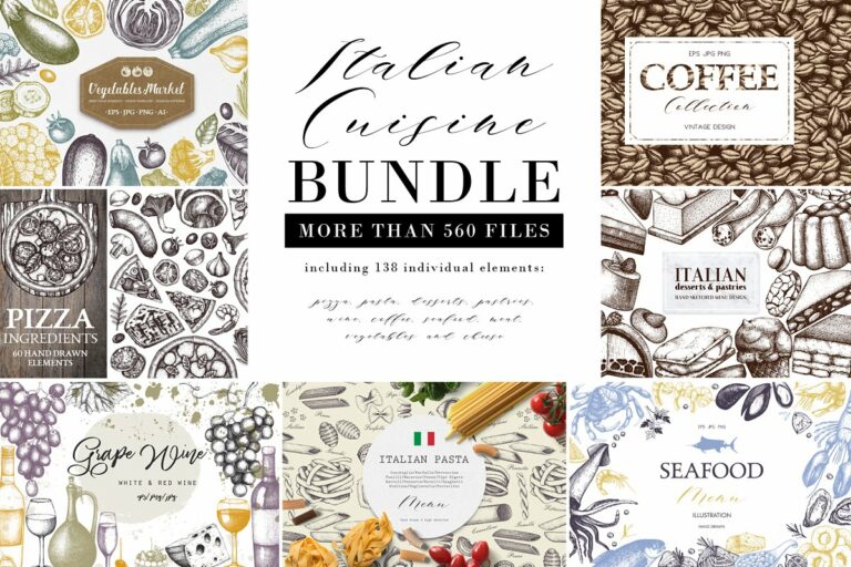 Bundle Italian Food & Drinks 80% OFF – MasterBundles
