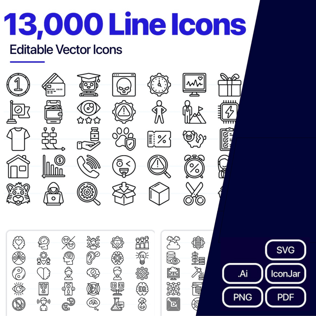 JuicyIcons Line Bundle: 13,000 Icons – MasterBundles