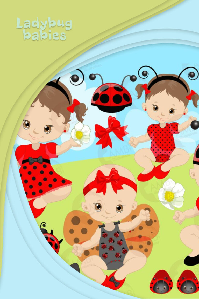 Ladybug Babies Clipart – MasterBundles