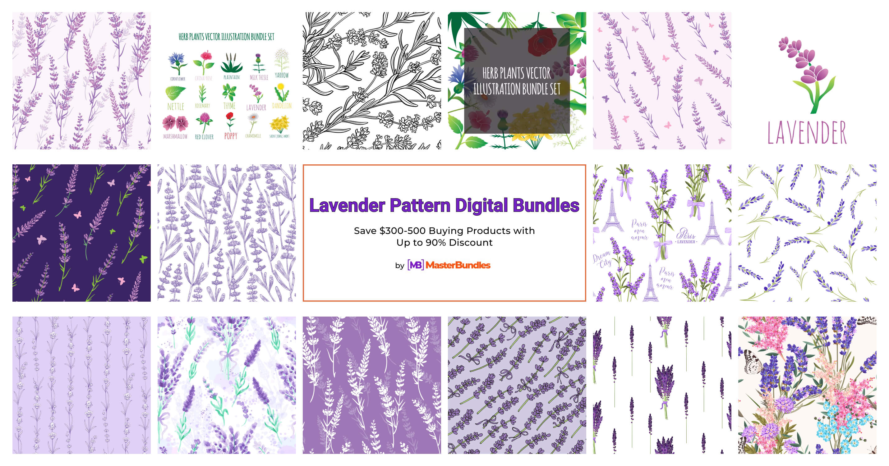 31+ Lavender Pattern Digital Bundles for 2024 - MasterBundles