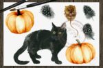Black Cat Halloween Illustration – MasterBundles
