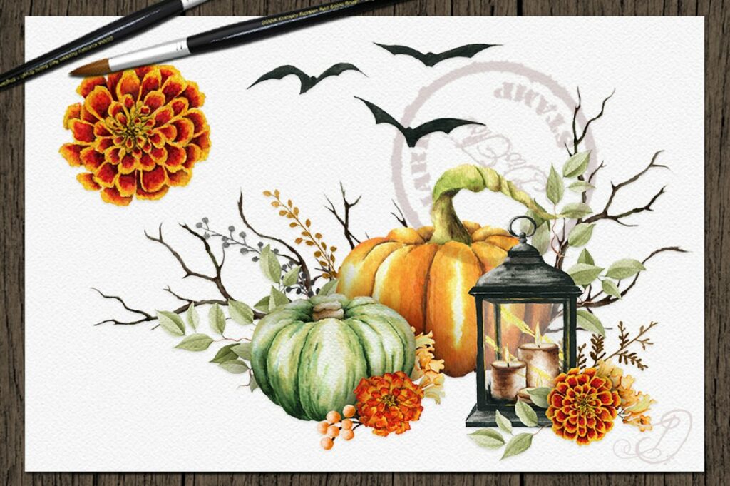 Halloween Bat Watercolor Clip Art – MasterBundles