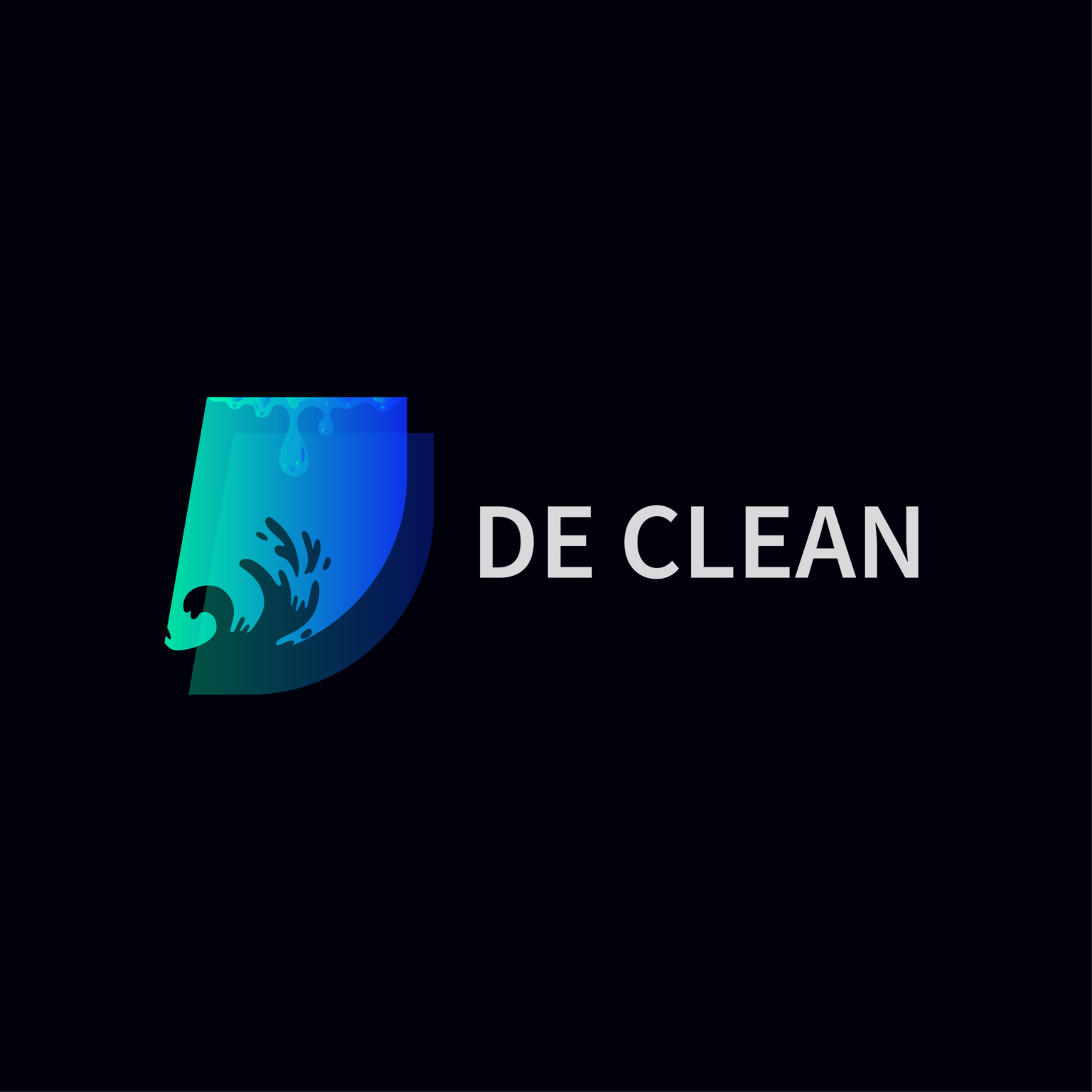 DE CLEAN logo - D letter - MasterBundles