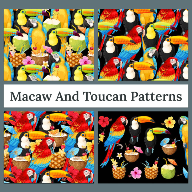 Macaw and Toucan Patterns – MasterBundles