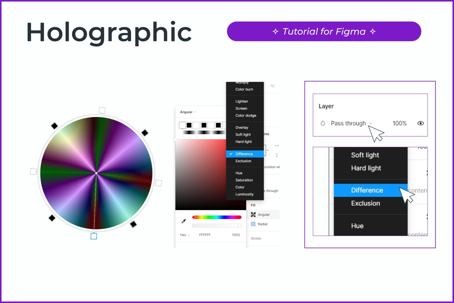 Holographic Gradient & Neon Ball Figma Tutorial with Video
