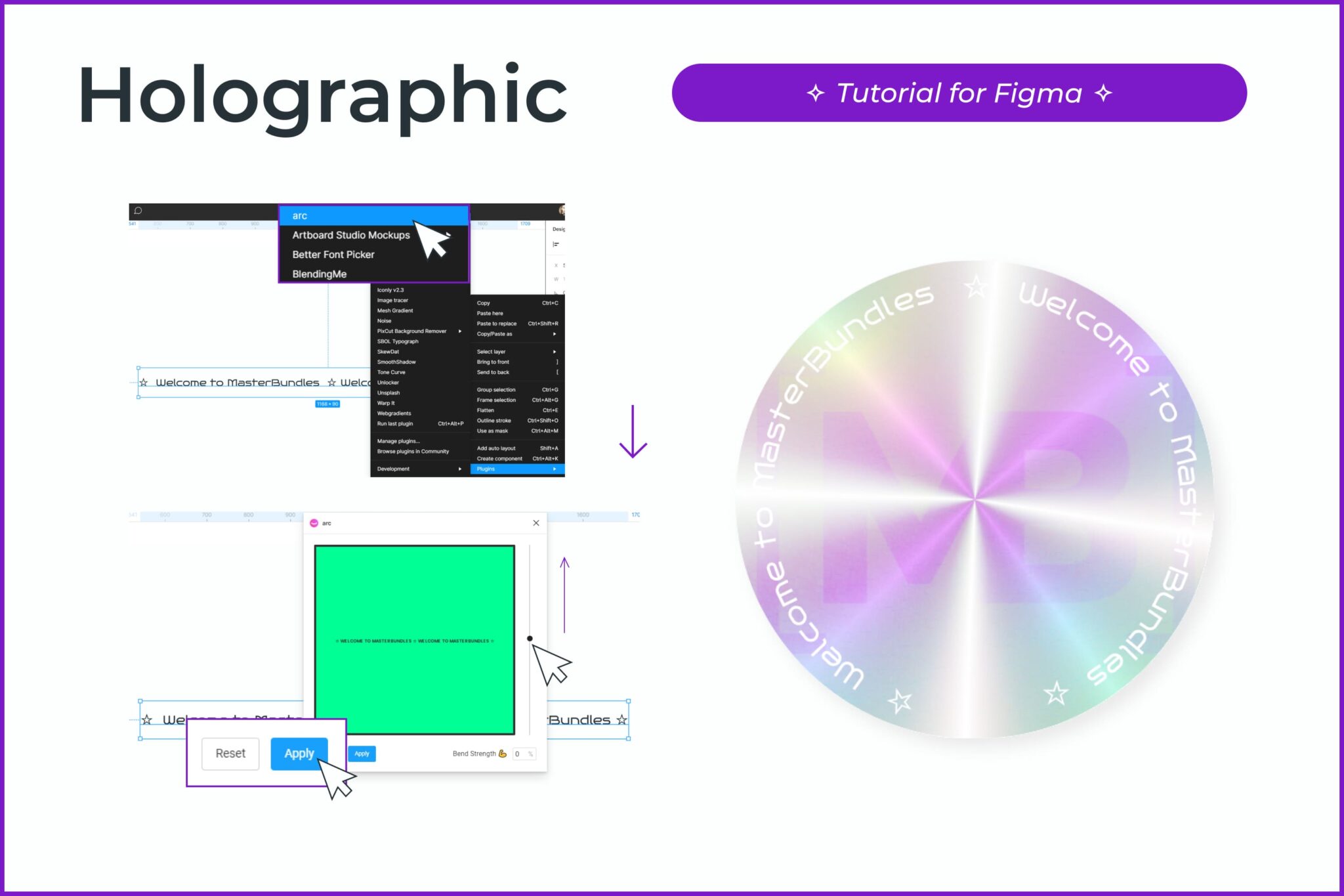 Holographic Gradient & Neon Ball Figma Tutorial with Video