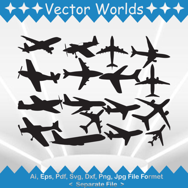 Airplane Svg, aircraft, aviation, plane Svg, Png, Eps, Ai - MasterBundles