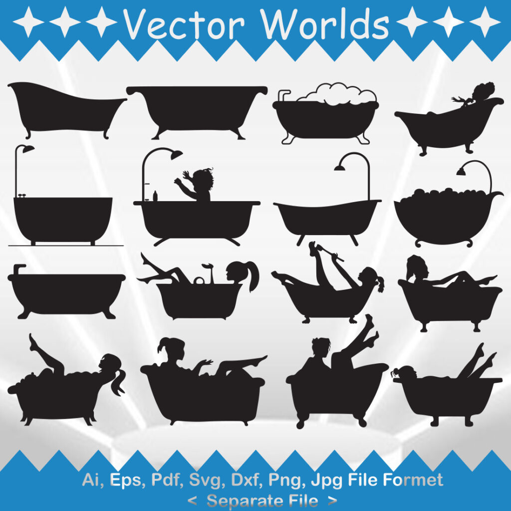 Bath Tubs svg, Bath Tub svg, Bath svg, Tub, baby, SVG, ai, pdf, eps ...