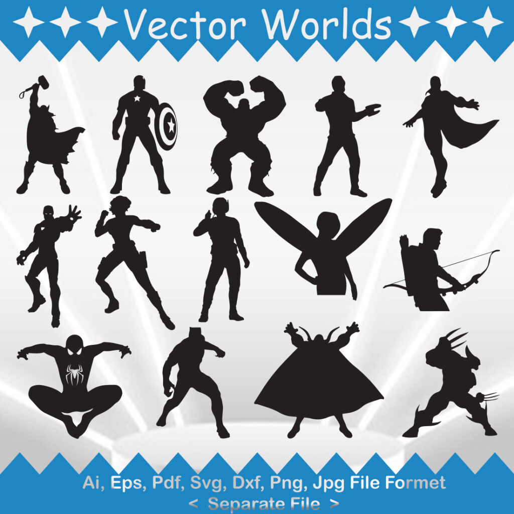 Avengers svg, marvel svg, hulk svg, wonder women, batman, SVG, ai, pdf ...
