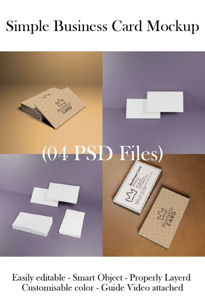 Simple Business Card Mockup bundle - MasterBundles